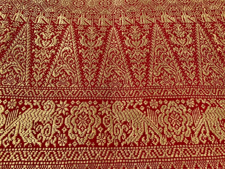 Kain Limar Songket, Silk Ikat, Metallic Thread, circa 1900, Palembang ...