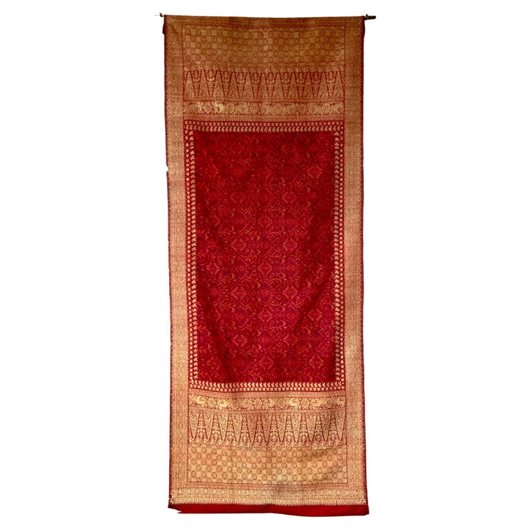 Kain Limar Songket, Silk Ikat, Metallic Thread, circa 1900, Palembang ...