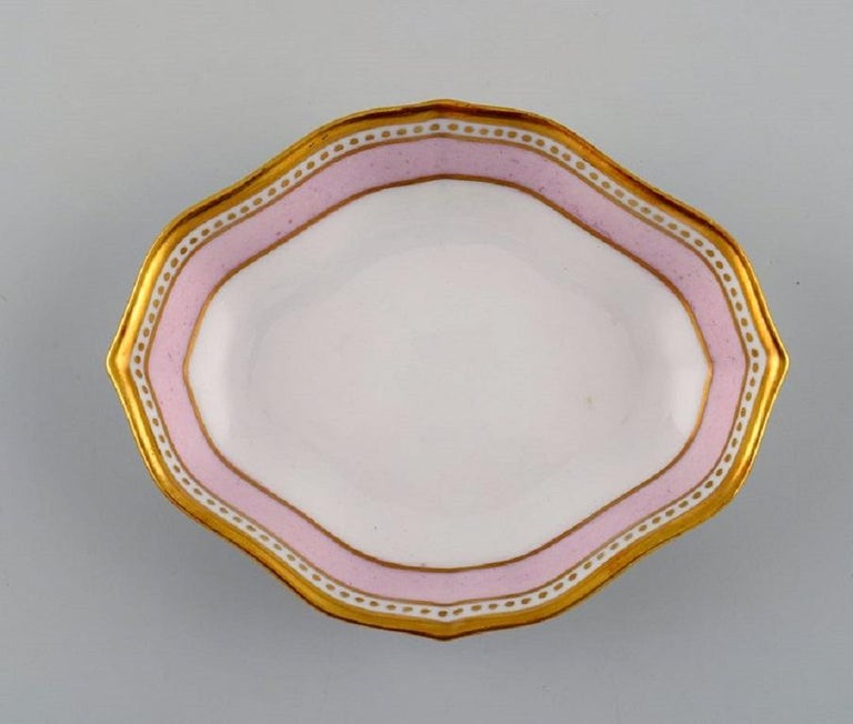 Kaiser, Germany, 11 Porcelain Dishes with Hand-Painted Pink and Gold ...