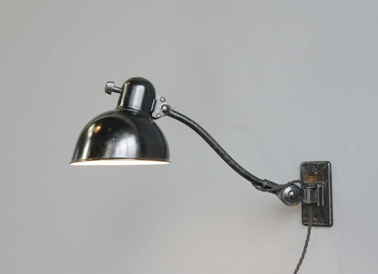 Kaiser Idell Model 6568 Wall Lamp by Christian Dell, circa 1930s For ...