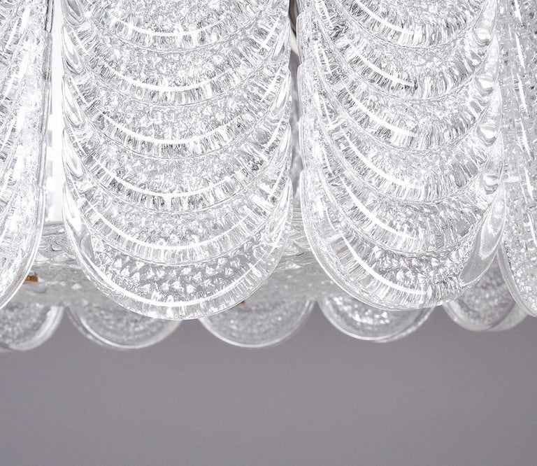 Kaiser Leuchten Mid-Century Modern Crystal and Brass Hanging Lamp For ...