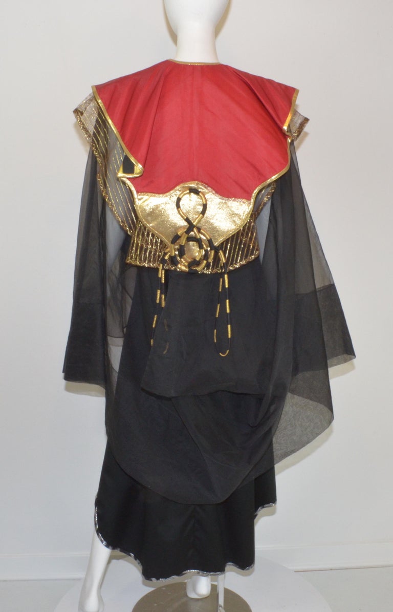 Kaisik Wong “Cobra” Art to Wear Ensemble with Black Dress and Apron ...