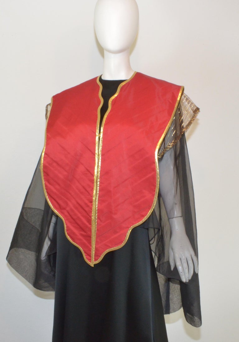 Kaisik Wong “Cobra” Art to Wear Ensemble with Black Dress and Apron ...