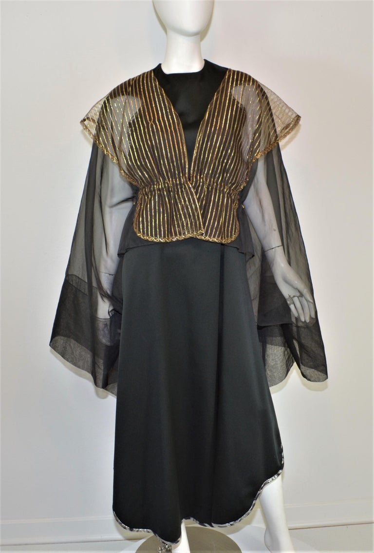 Kaisik Wong “Cobra” Art to Wear Ensemble with Black Dress and Apron ...
