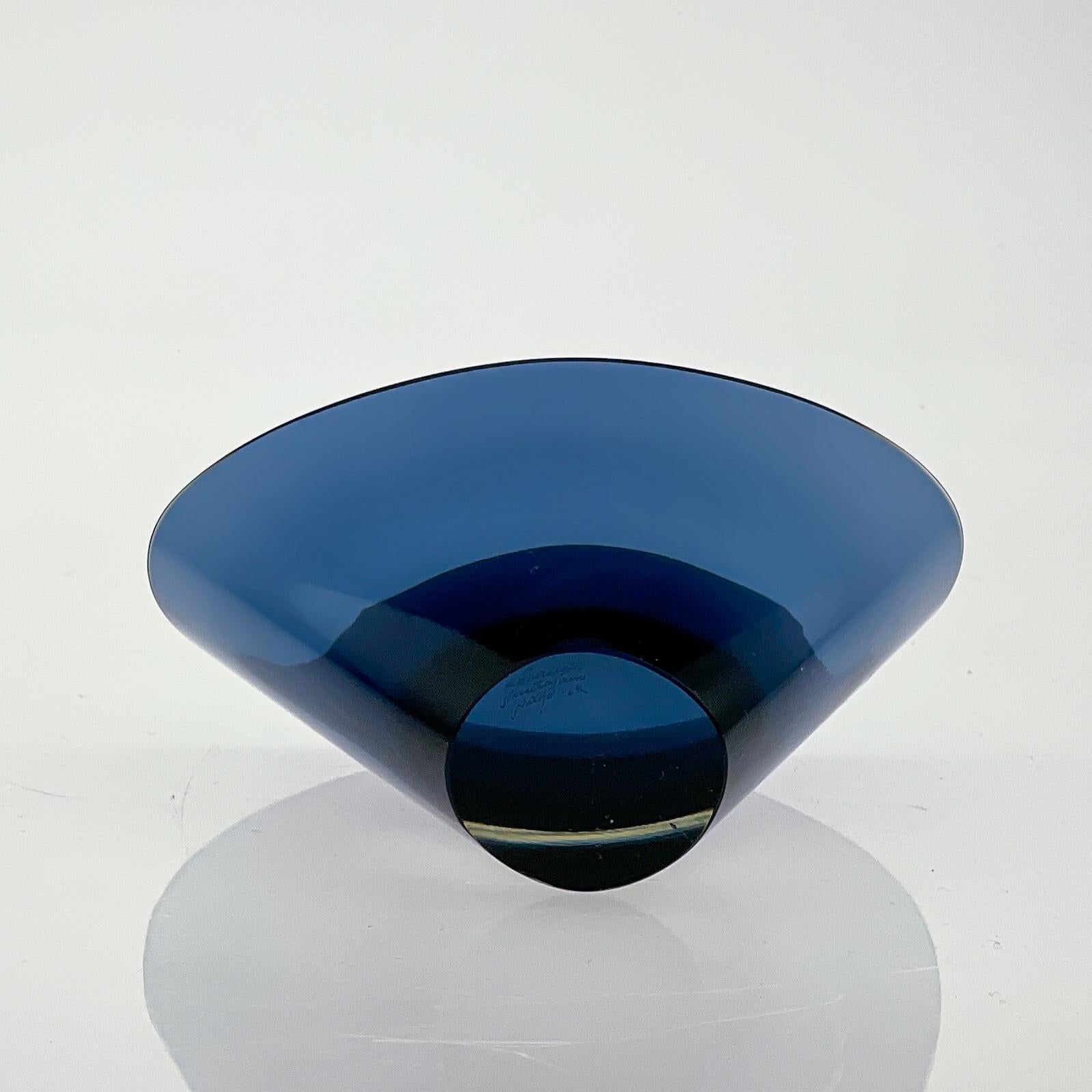 Kaj Franck, Clear and Blue Glass Art-Object, Model KF 234, Nuutajärvi ...