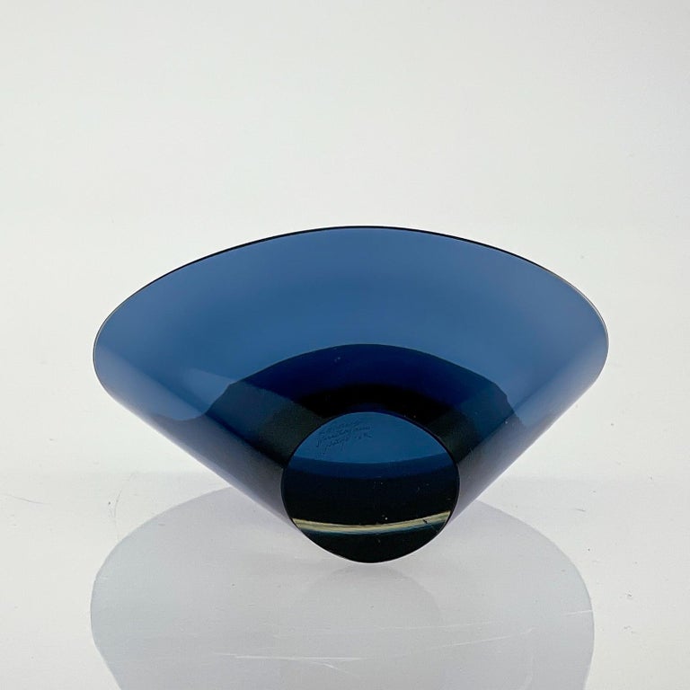 Kaj Franck, Clear and Blue Glass Art-Object, Model KF 234, Nuutajärvi ...