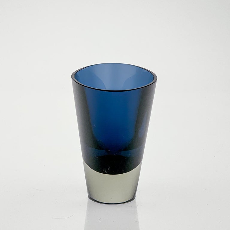 Kaj Franck, Clear and Blue Glass Art-Object, Model KF 234, Nuutajärvi ...
