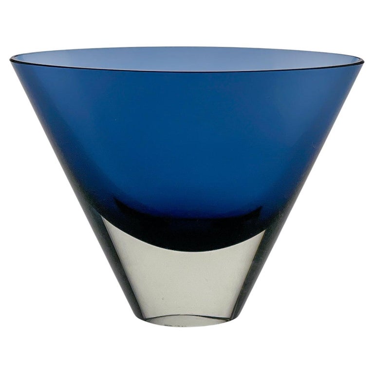 Kaj Franck, Clear and Blue Glass Art-Object, Model KF 234, Nuutajärvi ...