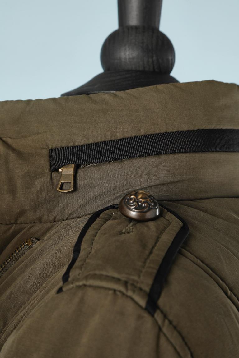 Kaki military style jacket with zip on the side Moschino Cheap and Chic ...