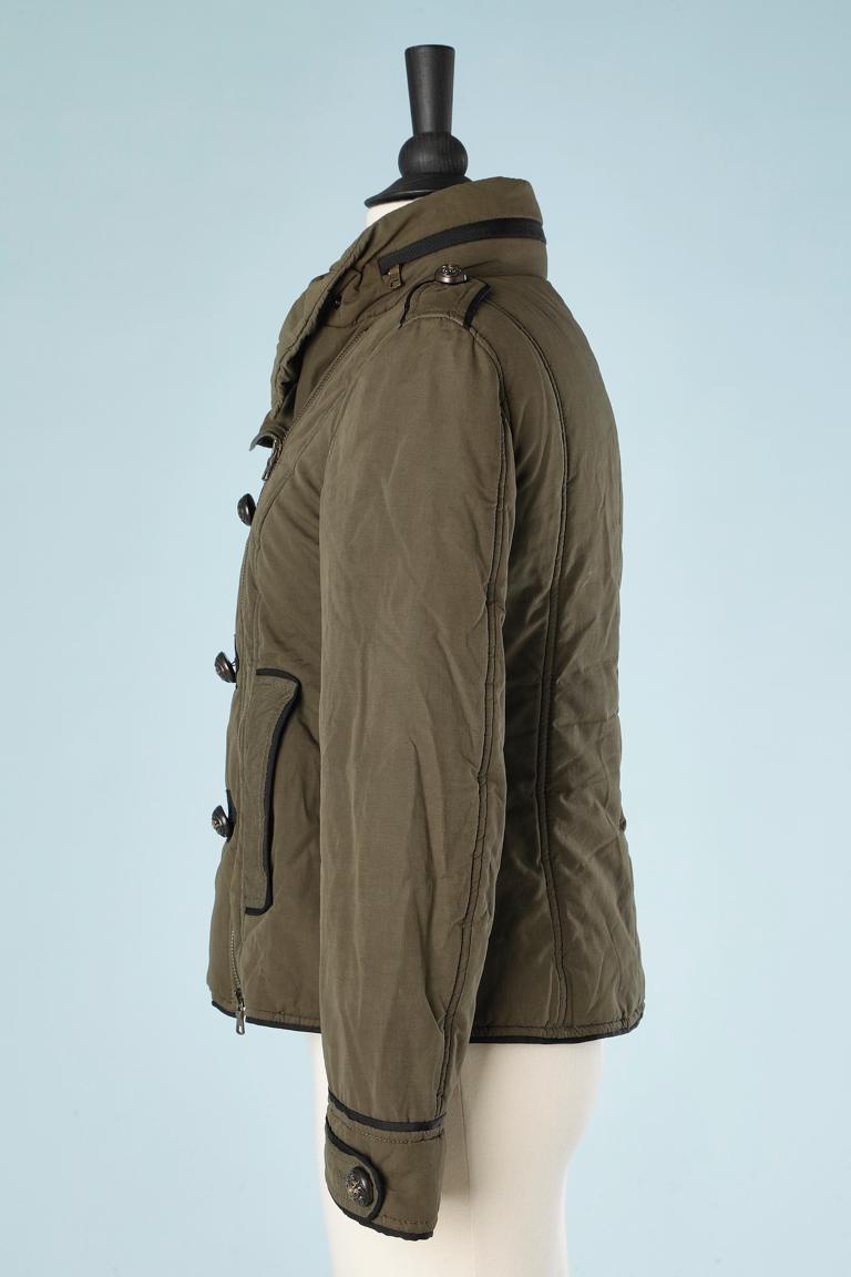 Kaki military style jacket with zip on the side Moschino Cheap and Chic ...