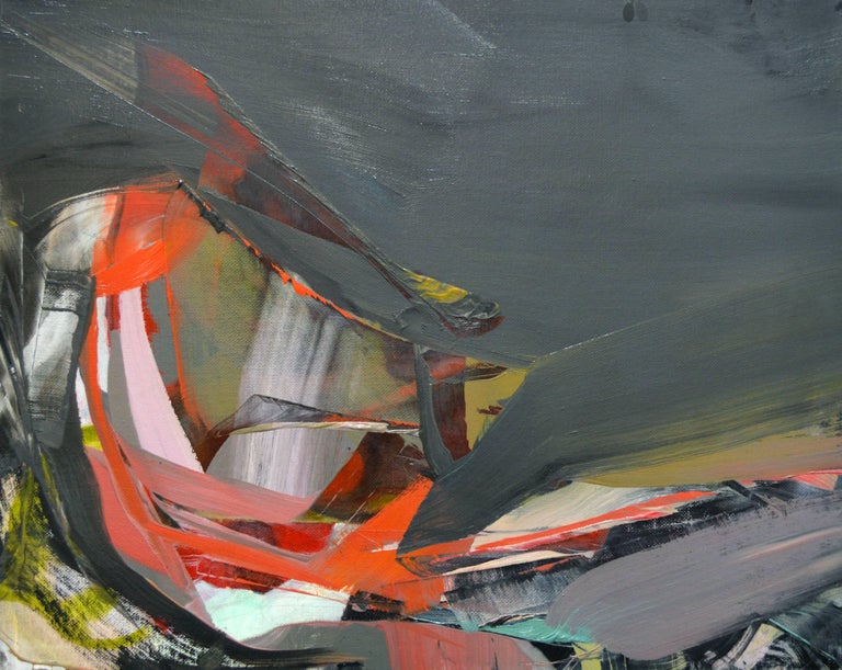 Kale Baker - Red Dusk, Abstract Seascape Painting For Sale at 1stDibs