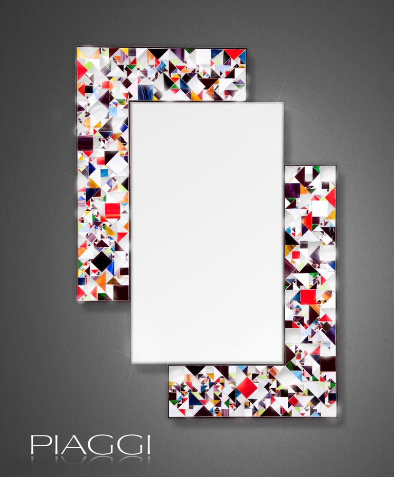 Kaleidoscope Piaggi Multicolour Glass Mosaic Mirror For Sale at 1stDibs