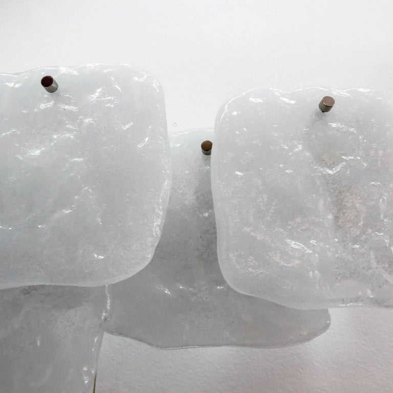 Kalmar Ice Glass Panel Wall Lights, 1950s For Sale at 1stDibs
