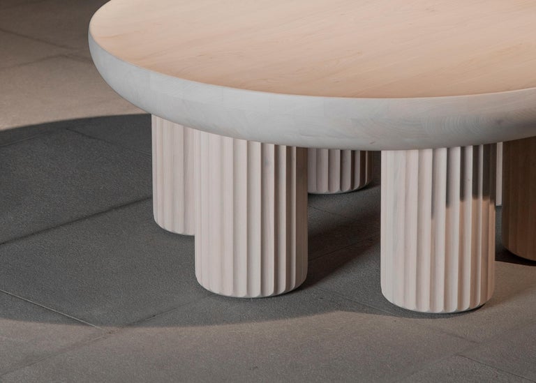 Kalokagathos Low Table, Hand-Crafted, Made of Solid Ash Wood in Natural ...