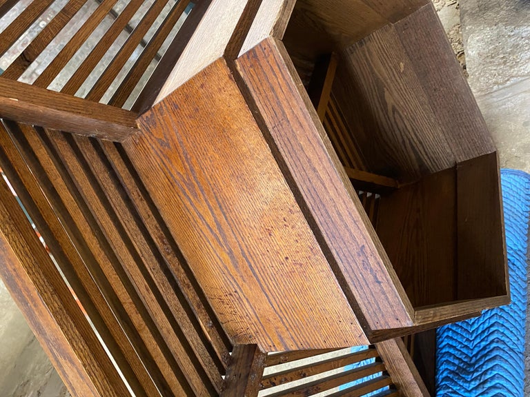 Kamal Amin Hexagonal Prairie School Style Oak Coffee Table For Sale at ...