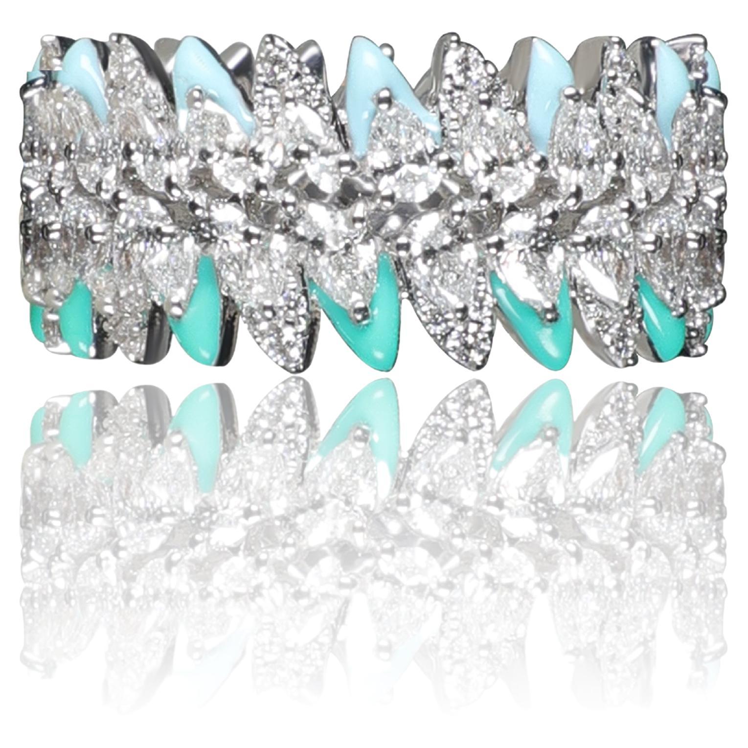 Customizable Kamyen, Triple Line Enamel Oval Ring, Cocktail Ring For ...