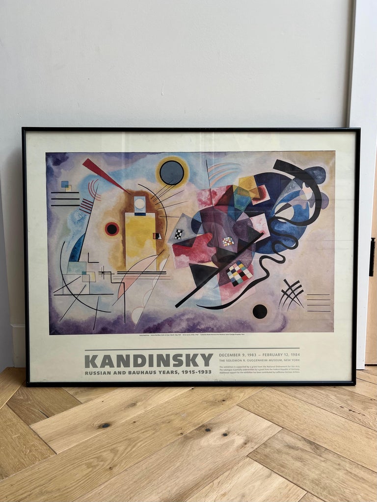 Kandinsky Exhibition Poster, Framed Behind Glass, 1984 at 1stDibs