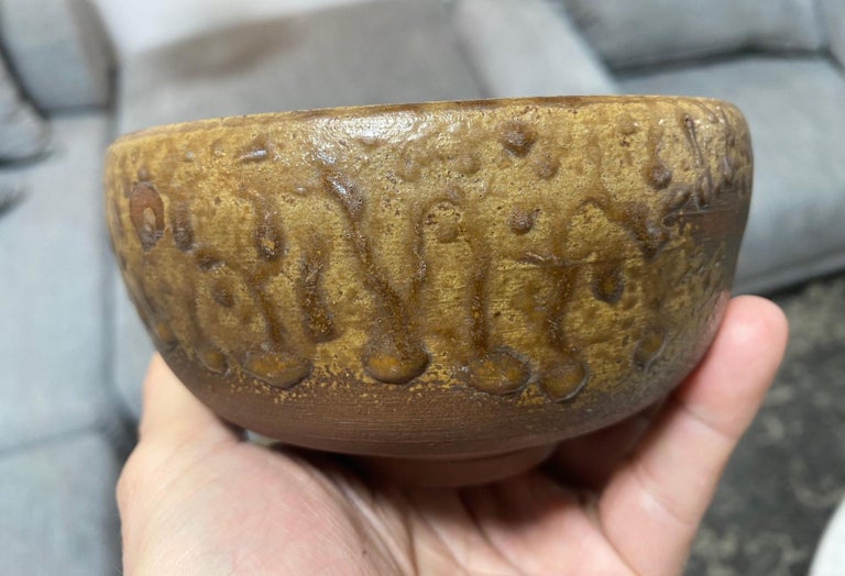 Kaneshige Toyo National Treasure Signed Japanese Bizen Pottery Chawan ...