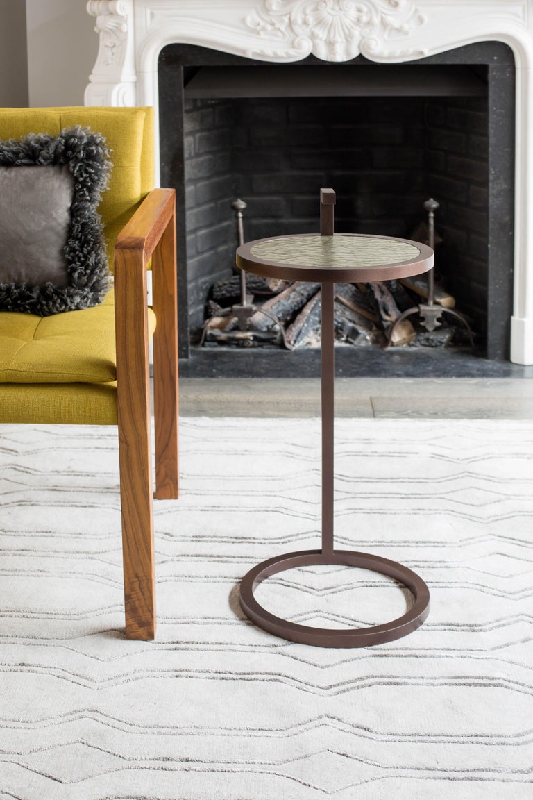 Kangaroo Martini Table in Steel Powder Coated, Art Deco Inspired, Round ...