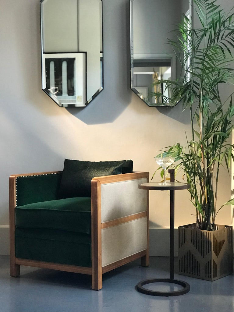 Kangaroo Martini Table in Steel Powder Coated, Art Deco Inspired, Round ...