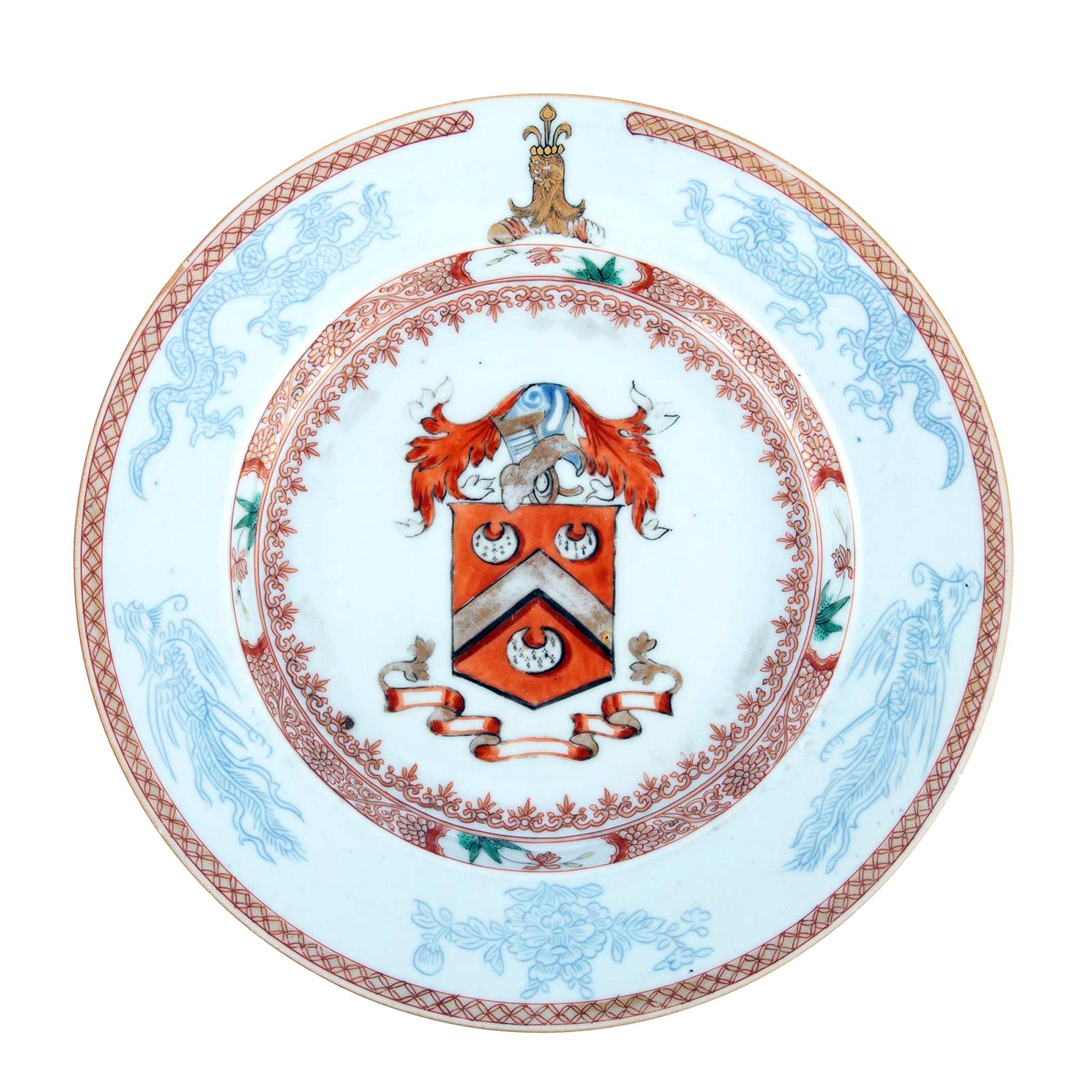 Kangxi Period Chinese Export Armorial Plates with Coat of Arms of ...