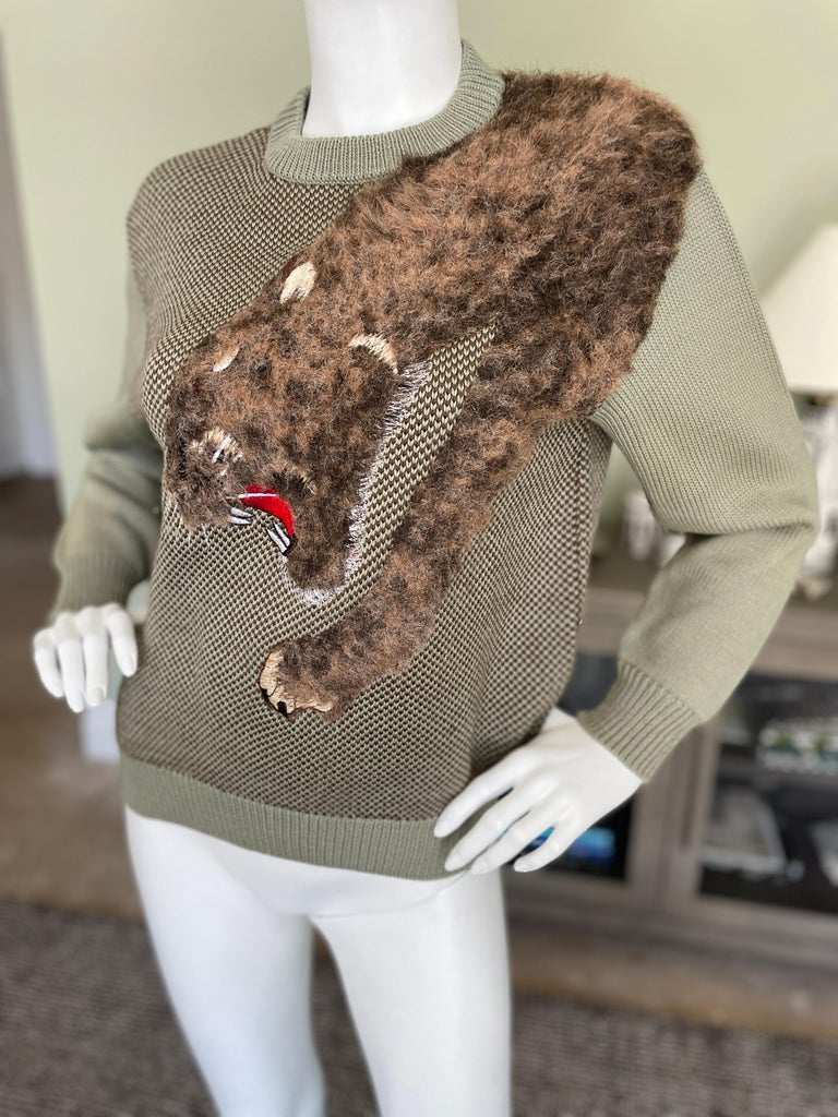 Kansai Yamamoto Vintage 198o''s Wool Jumper with "Fox " Draped Shoulder ...