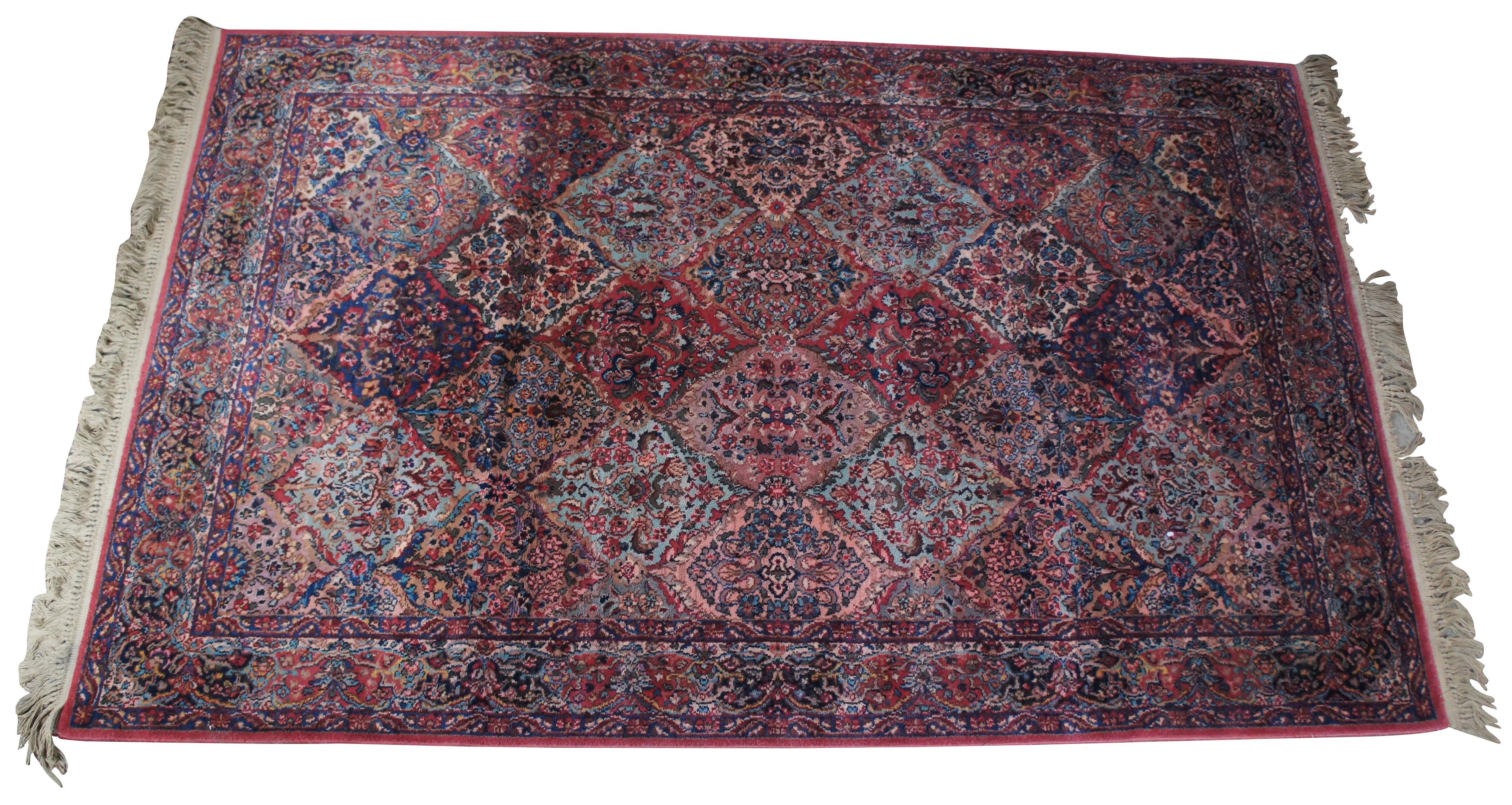 Karastan 717 Multicolor Panel Kirman 100% Wool Area Rug Runner Oriental ...