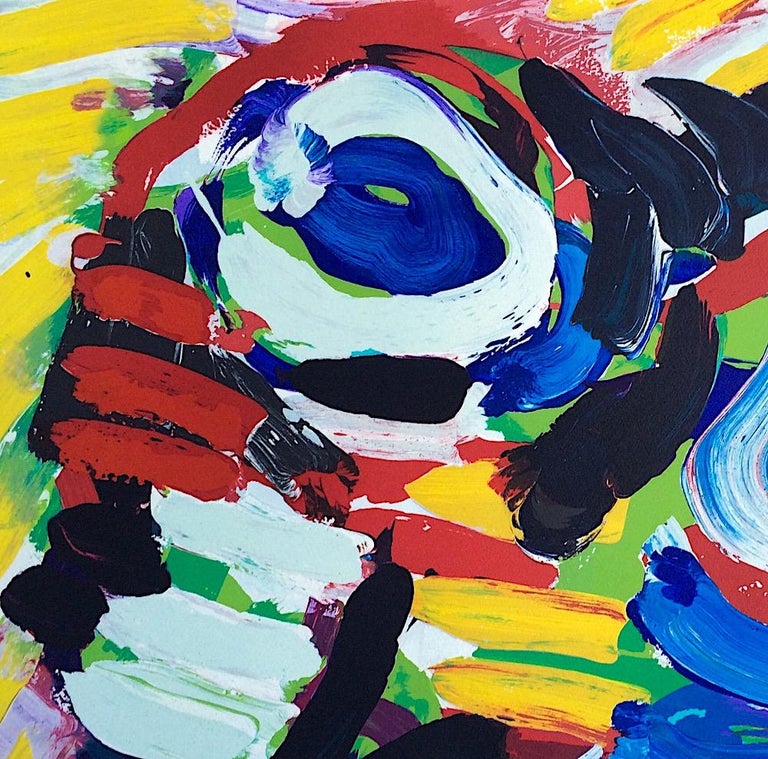 Karel Appel - HAPPY COUPLE I Signed Lithograph, Abstract Portrait ...