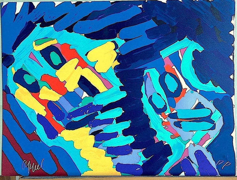 Karel Appel - MOVING IN THE NIGHT Signed Lithograph Multicolored ...