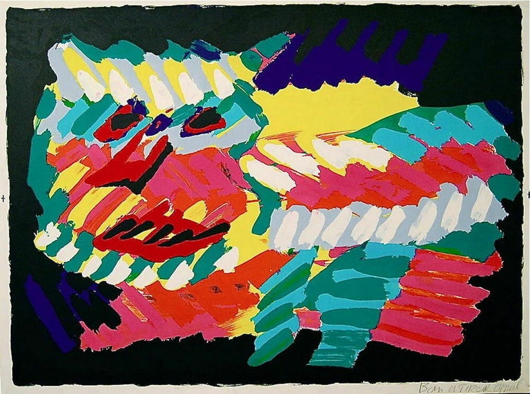 Karel Appel - Pink Cat, Karel Appel For Sale at 1stDibs