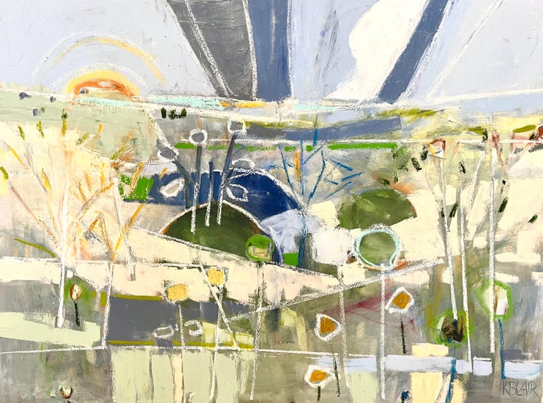 Karen Blair - Blue Sky by Karen Blair, Large Contemporary Landscape ...