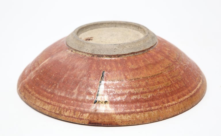 Karen Karnes Mid-Century Modern Stoneware Art Pottery Footed Bowl at ...