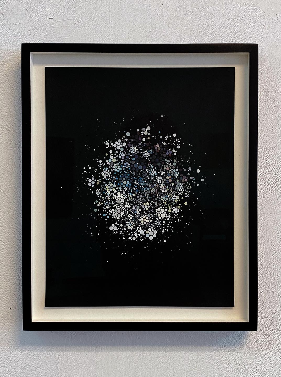 Karen Margolis - Nocturne 11 - abstract geometric dots painting white ...