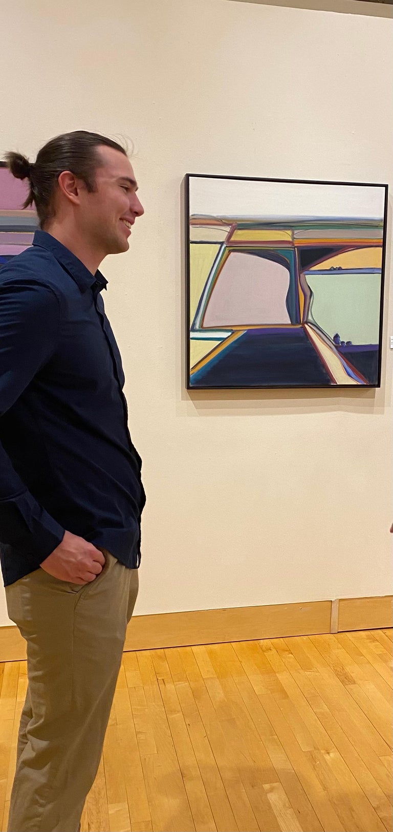 Karen Matheis - "April Spring Fields"- Landscape, prairie, mid century ...