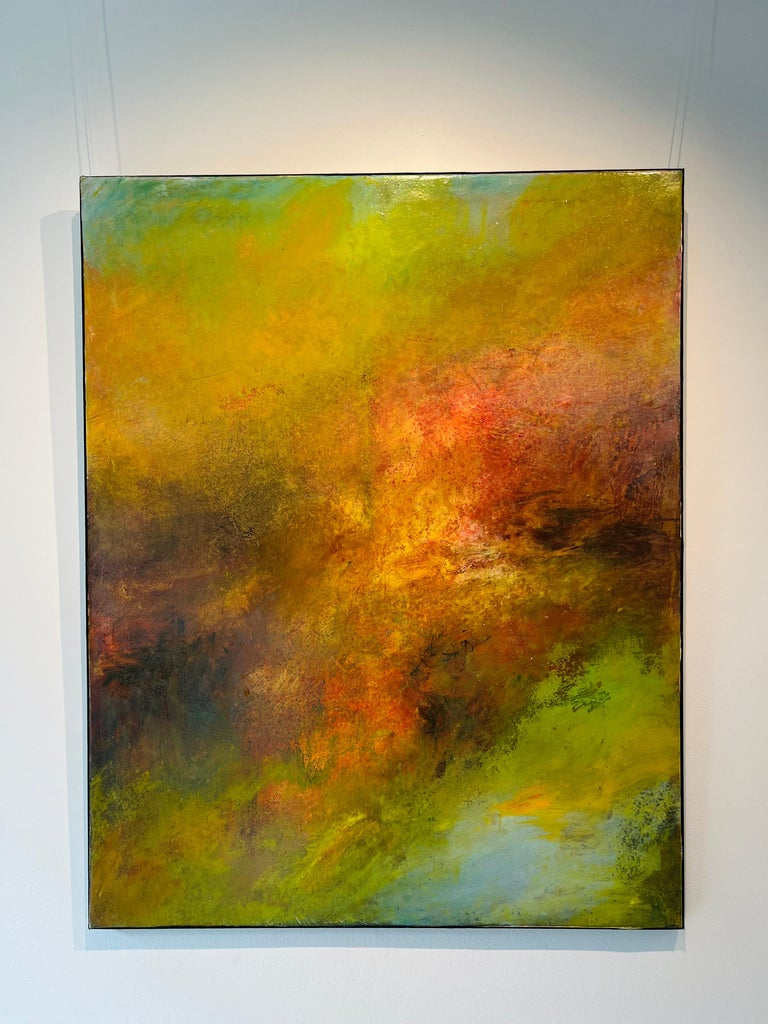 Karen Warren - Untitled I - abstract expressionist skyscape copper ...