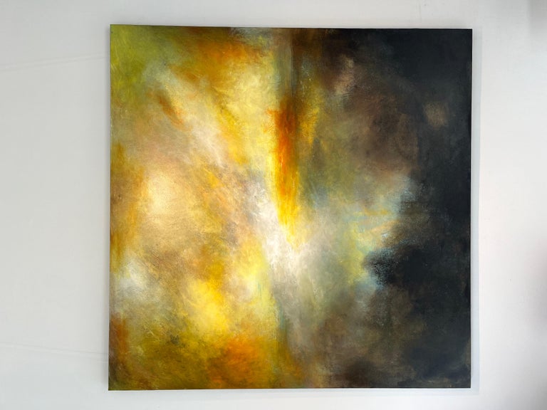 Karen Warren - Untitled IIII - abstract expressionist skyscape copper ...