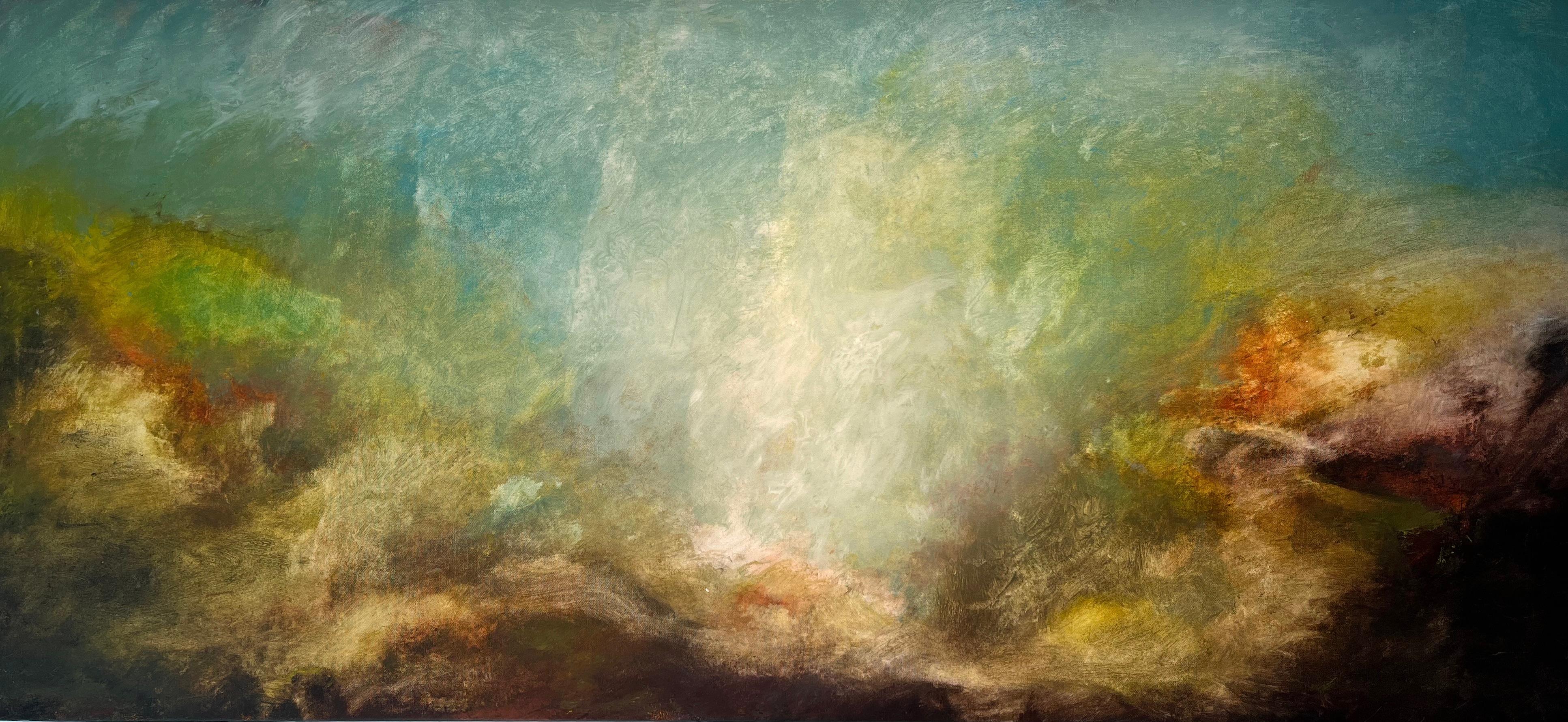Karen Warren - Untitled X - abstract expressionism skyscape rust copper ...
