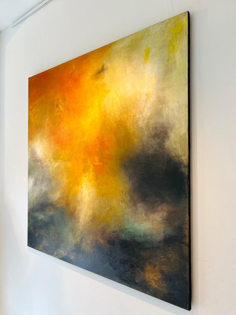 Karen Warren - Untitled VIII - abstract expressionist skyscape copper ...