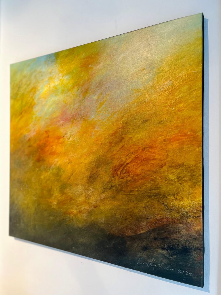 Karen Warren - Untitled X - abstract expressionism skyscape rust copper ...