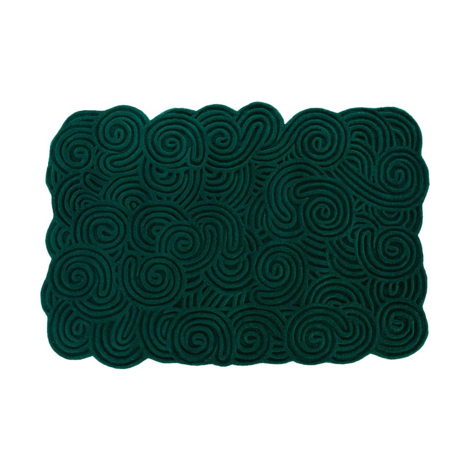 Karesansui Black Rectangular Small Rug by Matteo Cibic For Sale at 1stDibs