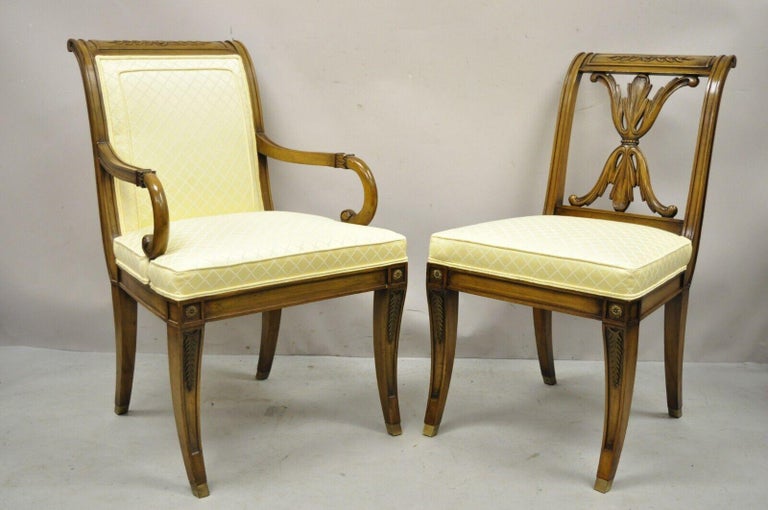 Karges French Neoclassical Style Saber Leg Dining Chairs, Set of 8 For ...