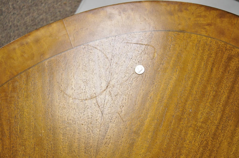 Karges French Regency Style Oval Sunburst Inlaid Dining Table with Two ...