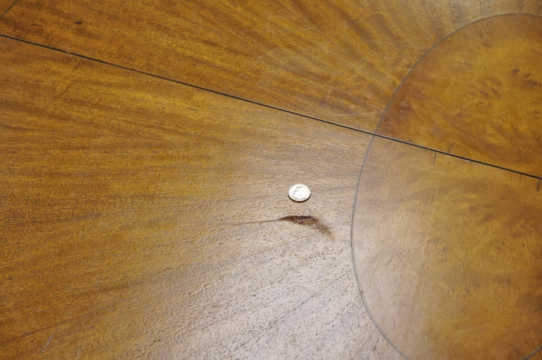 Karges French Regency Style Oval Sunburst Inlaid Dining Table with Two ...