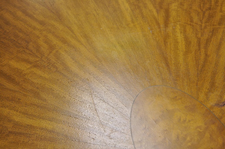 Karges French Regency Style Oval Sunburst Inlaid Dining Table with Two ...