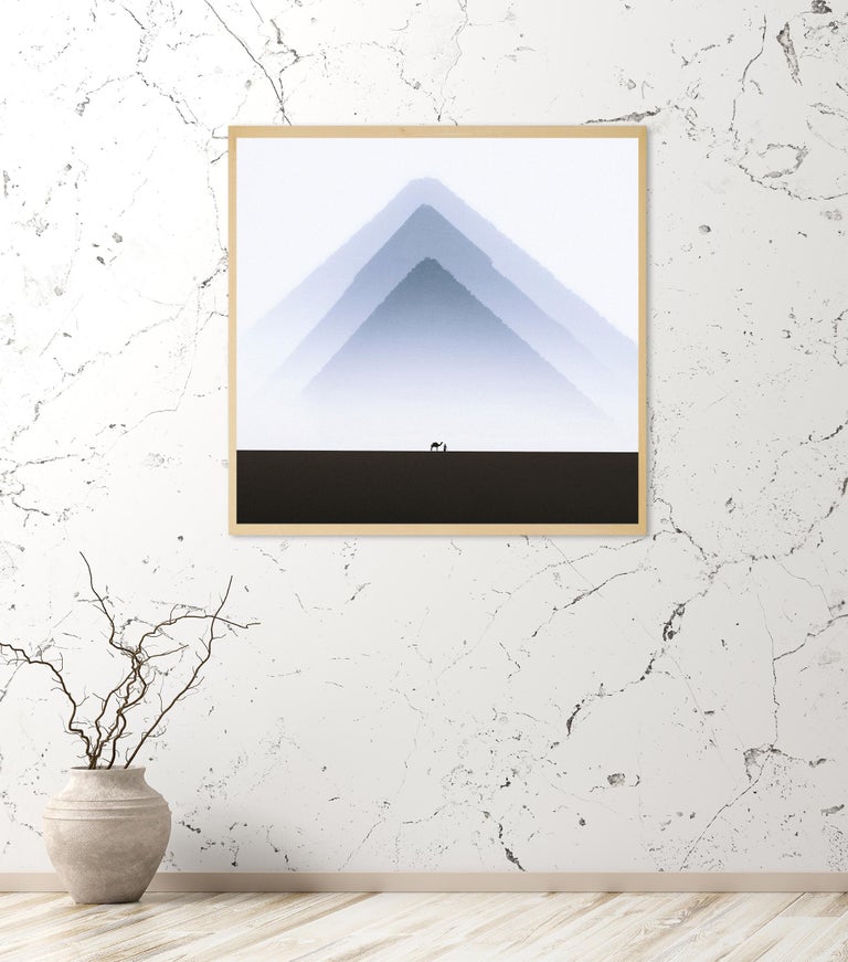 Karim Amr - 'Camel and Pyramids' Photography 64" x 64" framed by Karim ...
