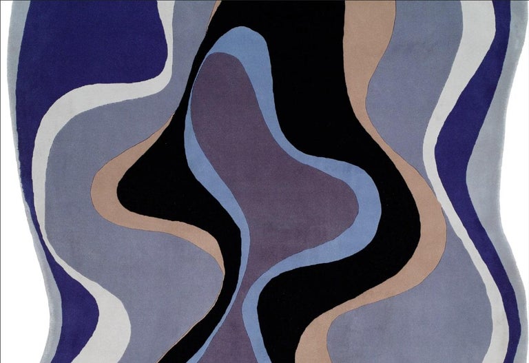 Karim Rashid, 'Abstract 003 Blue' Rug For Sale at 1stDibs