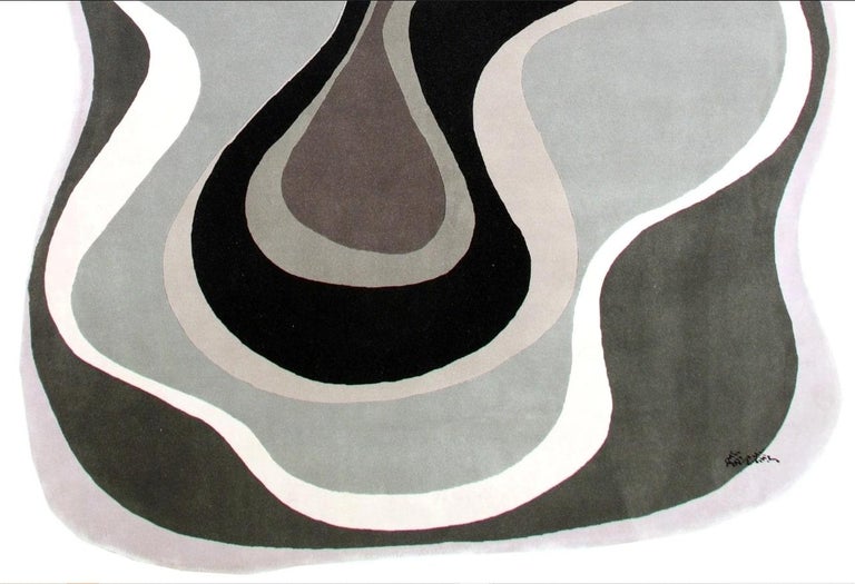 Karim Rashid, 'Abstract 003 Grey' Rug For Sale at 1stDibs