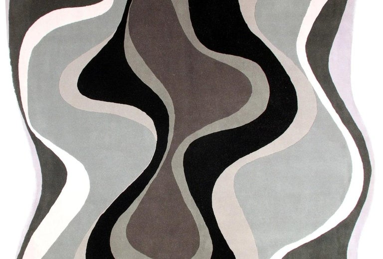 Karim Rashid, 'Abstract 003 Grey' Rug For Sale at 1stDibs