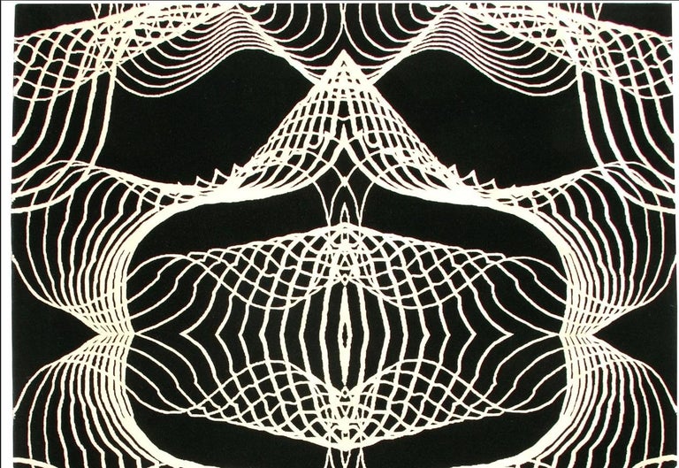 Karim Rashid, 'Nova Black/White' Rug For Sale at 1stDibs