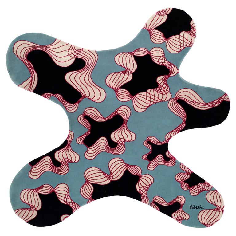 Karim Rashid, 'Running Blue' Rug For Sale at 1stDibs